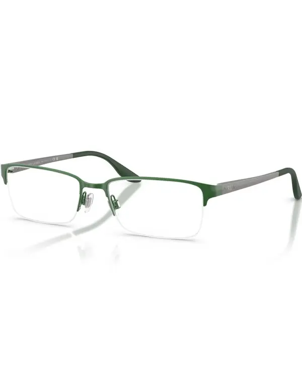 Ralph Lauren Half Rim Rectangle Eyeglasses - Semi Matte Green