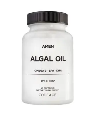 Amen Algal Oil Omega 3 Supplement 1000mg Algal Omega 3 Fatty Acidsdha Epa 60 Softgels - No Color