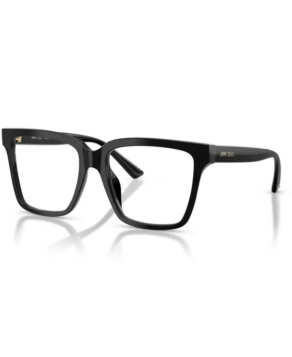 JIMMY CHOO Wide Acetate Square Frame Eyeglasses - Black