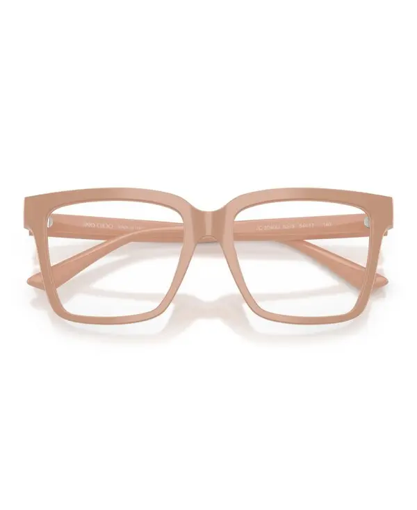 JIMMY CHOO Wide Acetate Square Frame Eyeglasses - Pink