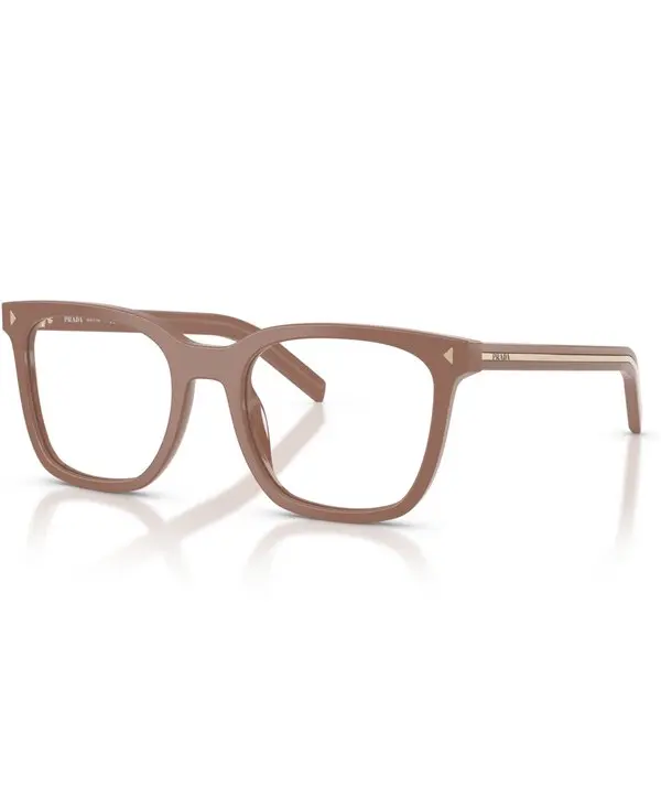 Prada Full Rim Pillow Shape Eyeglasses - Pecan