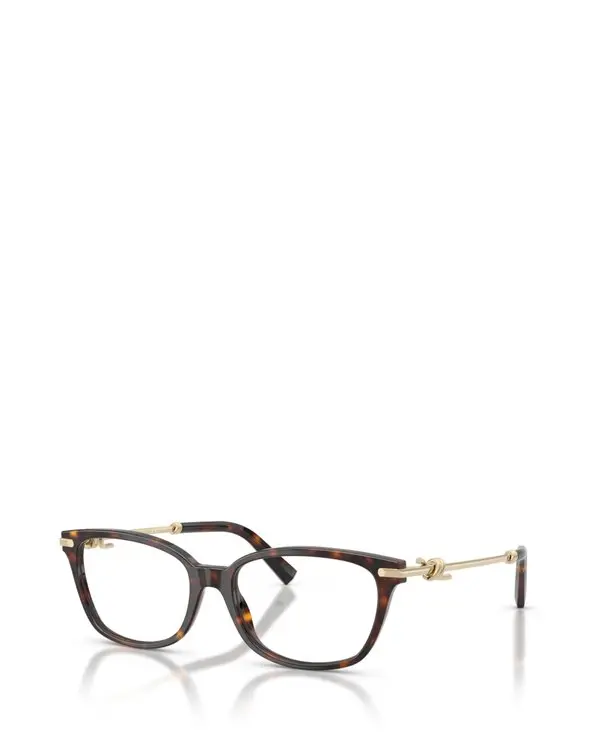 Tiffany & Co. Full Rim Square Eyeglasses - Havana