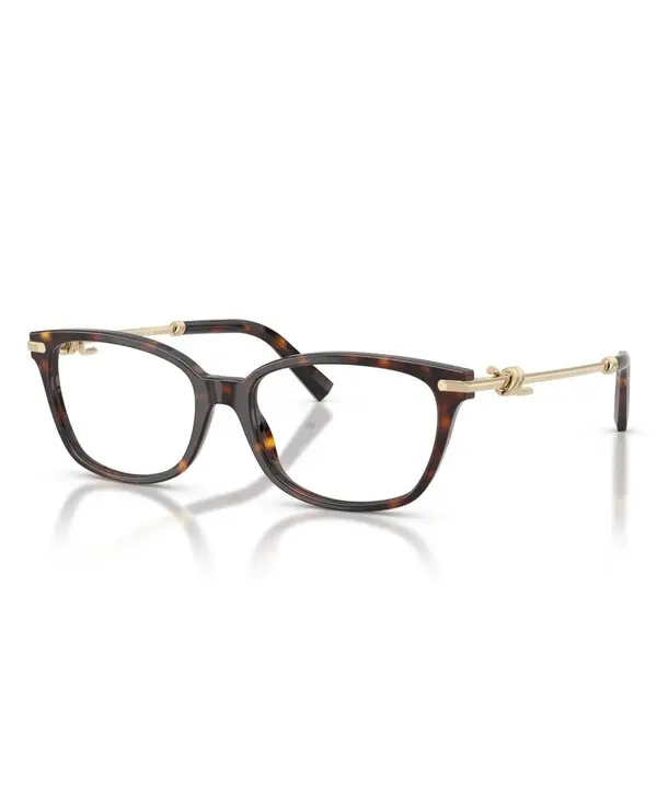 Tiffany & Co. Full Rim Square Eyeglasses - Havana