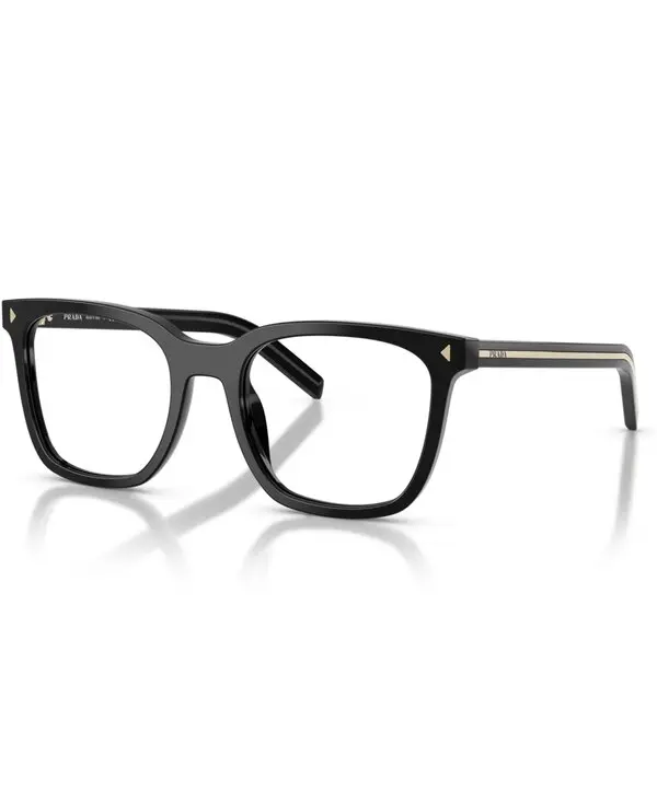 Prada Full Rim Pillow Shape Eyeglasses - Black