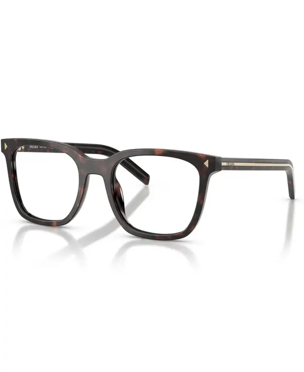 Prada Full Rim Pillow Shape Eyeglasses - Root Tortoise