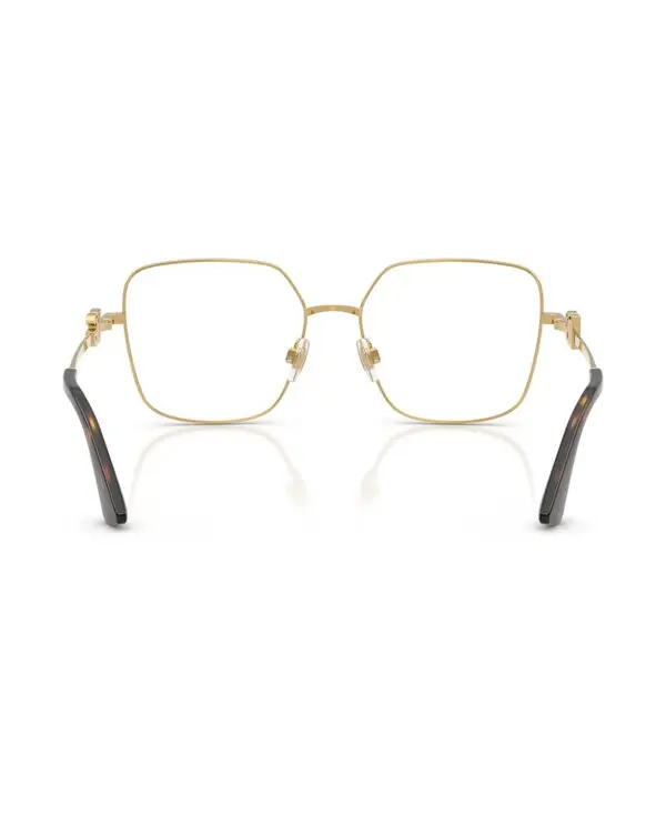 Dolce & Gabbana Square Eyeglasses With Crystal Embellishments - Gold