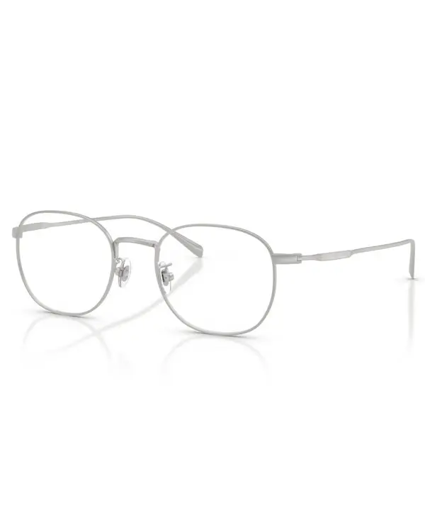 Brooks Brothers Bb1131td Round Titanium Eyeglasses - Silver