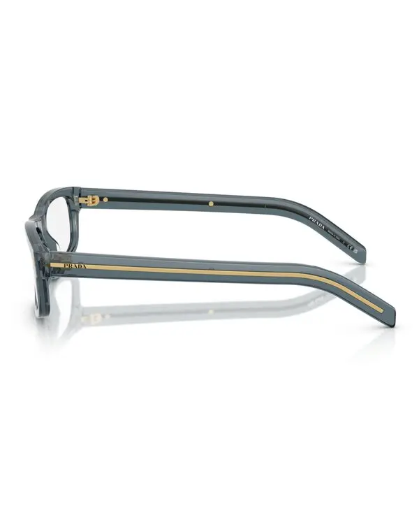 Prada Rectangle Full Rim Eyeglasses - Transparent Ocean