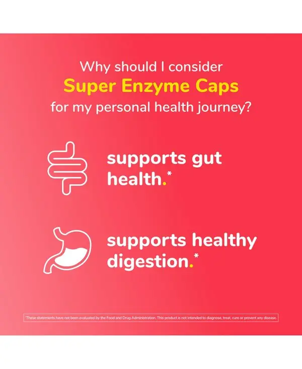 TWINLAB Super Enzyme Caps Constipation Supplement With Digestive Enzymes 50 Capsules