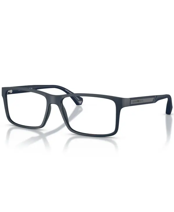 Emporio Armani Rectangle Eyeglasses - Matte Blue