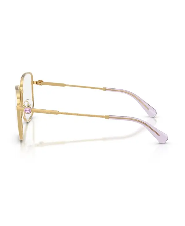 SWAROVSKI Square Eyeglasses With Crystal Embellishments - Gold