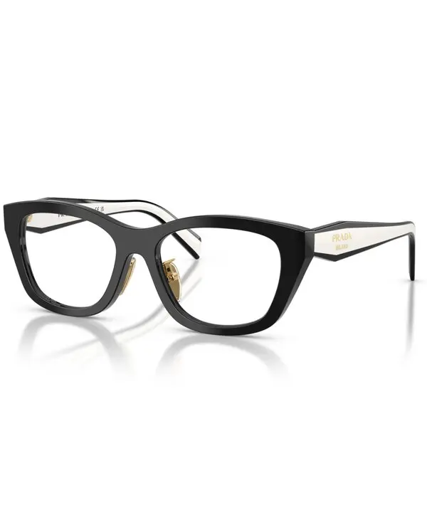Prada Irregular Eyeglasses - Black