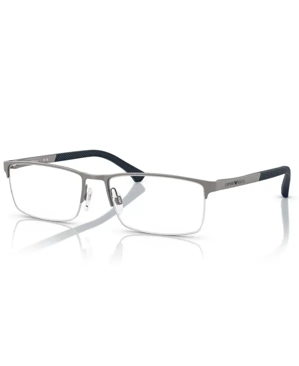Emporio Armani Rectangle Eyeglasses - Matte Gunmetal