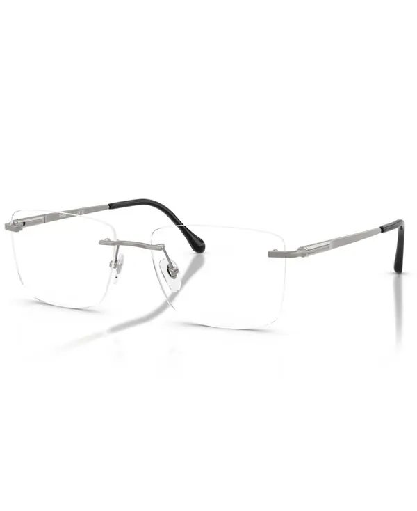 SFEROFLEX Rimless Square Eyeglasses - Shiny Gunmetal