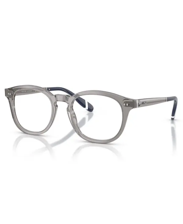 Polo Ralph Lauren Square Eyeglasses - Shiny Transparent Gray