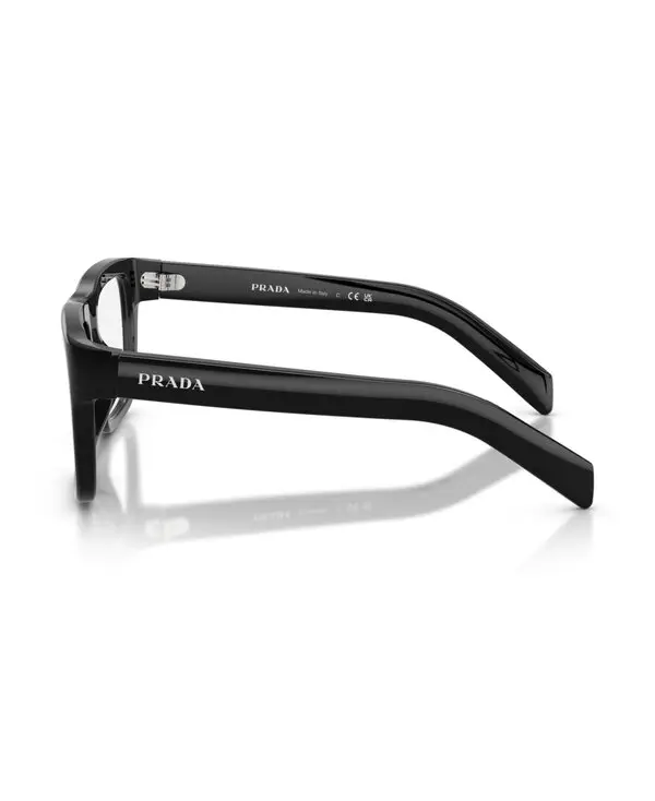 Prada Rectangle Full Rim Eyeglasses - Black