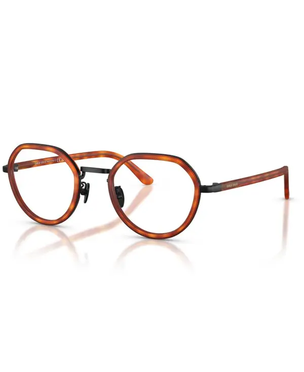 Giorgio Armani Round Frame Eyeglasses - Brown Turtle