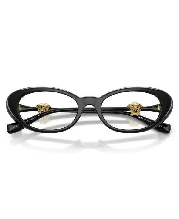Versace Round Eyeglasses - Black