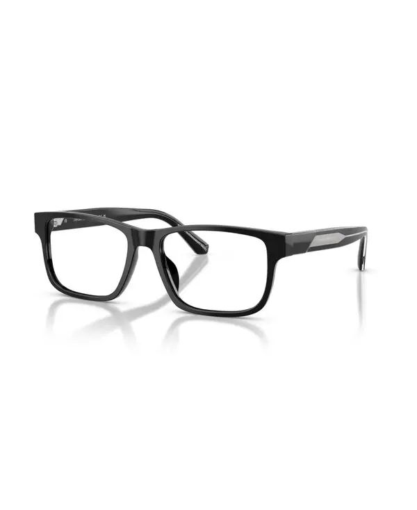 Emporio Armani Square Full Rim Eyeglasses - Shiny Black