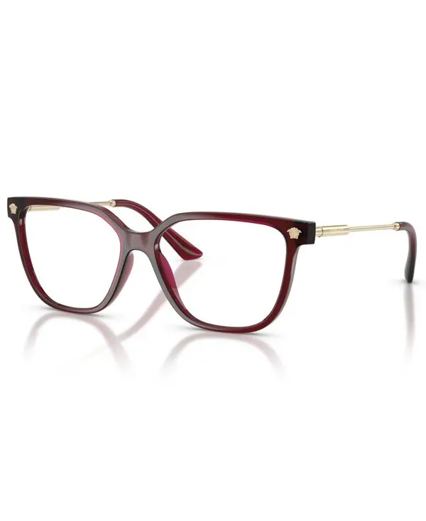 Versace Eyeglasses Square Frame - Cherry Transparent