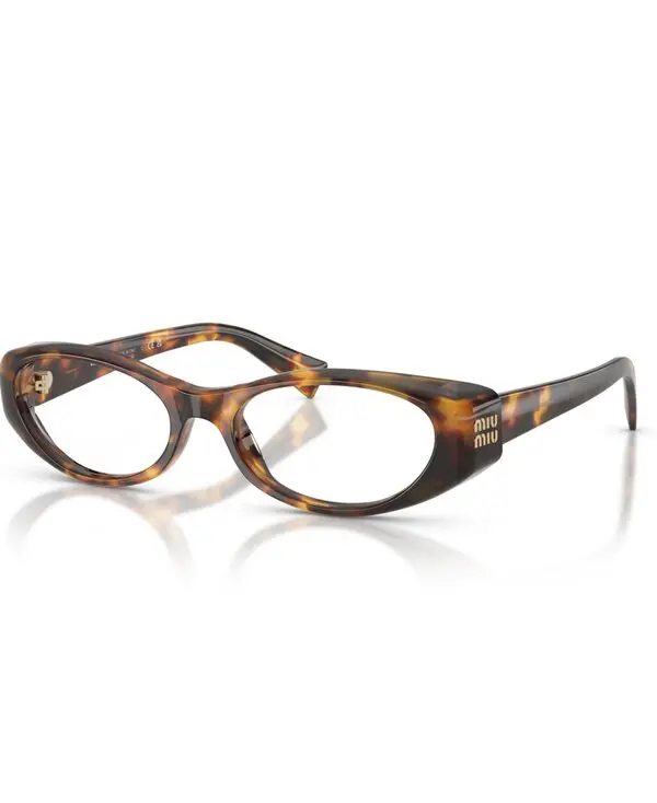 Miu Miu Oval Eyeglasses - Honey Havana