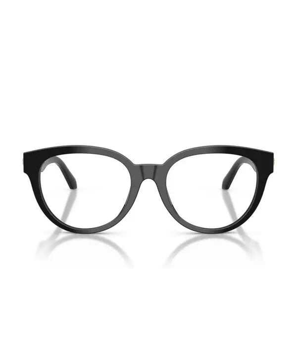 Versace Round Eyeglasses With Gold Tone Medusa Detail