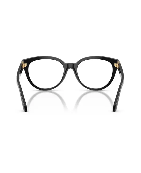 Versace Round Eyeglasses With Gold Tone Medusa Detail