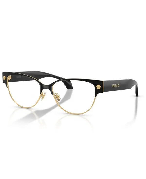 Versace Cat Eye Eyeglasses - Black,gold
