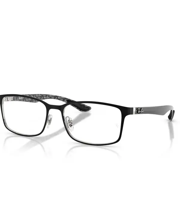 Ray-ban Rectangle Eyeglasses - Matte Black,silver