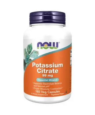 NOW FOODS Potassium Citrate 99 Mg 180 Caps - No Color