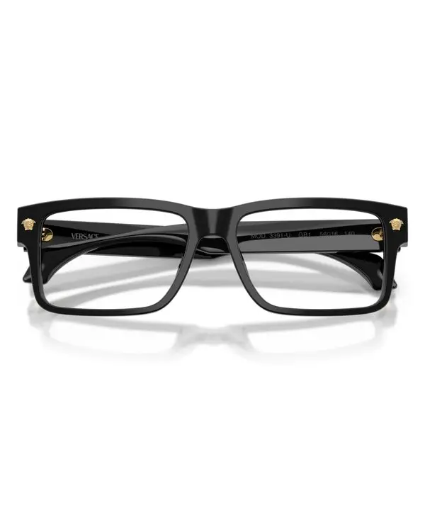 Versace Rectangle Eyeglasses - Black