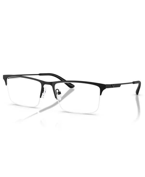 Emporio Armani Square Eyeglasses - Matte Black