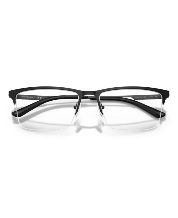 Emporio Armani Rectangular Half Rim Eyeglasses