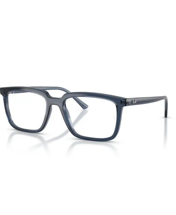 Ray-ban Rectangle Alain Eyeglasses - Transparent Blue