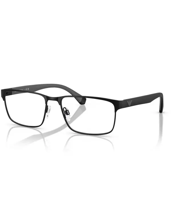 Emporio Armani Rectangle Eyeglasses - Matte Black