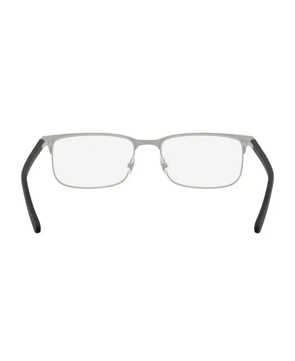 Brooks Brothers Rectangle Half Rim Eyeglasses - Matte Silver