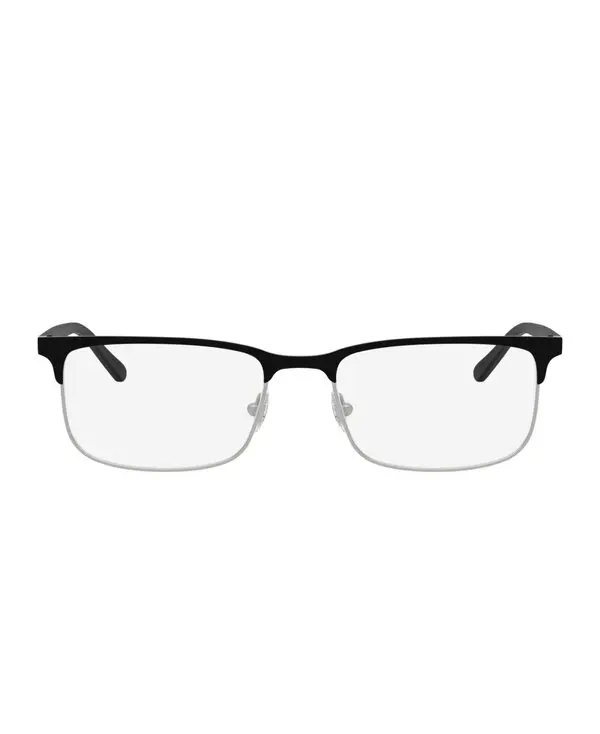 Brooks Brothers Rectangle Half Rim Eyeglasses - Matte Silver