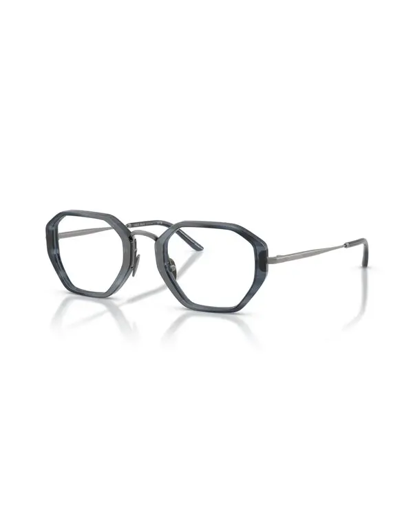 Giorgio Armani Octagon Eyeglasses - Striped Smoke