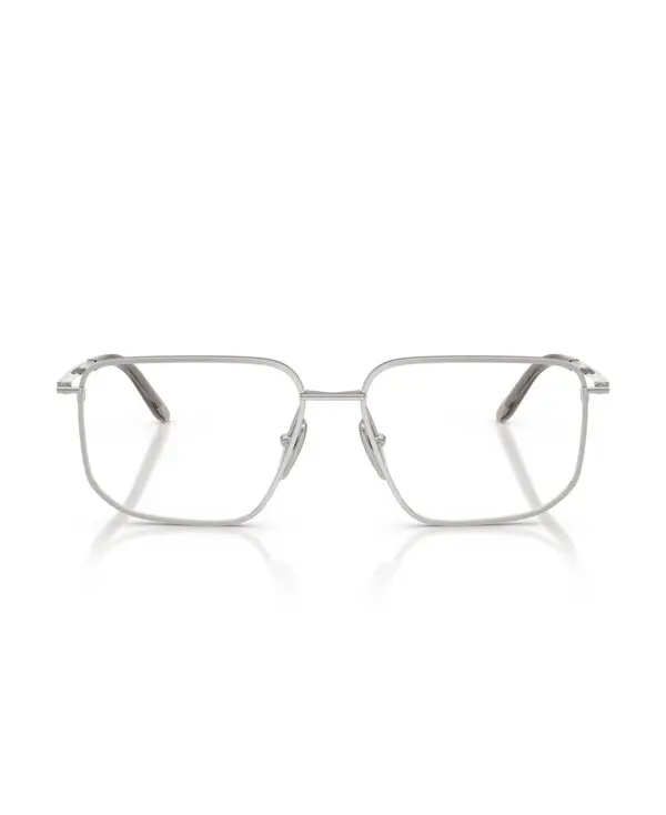 Prada Rectangular Full Rim Eyeglasses - Silver