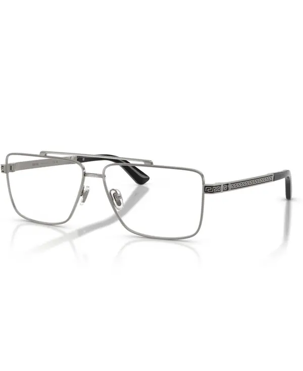 Versace Rectangle Eyeglasses - Gunmetal