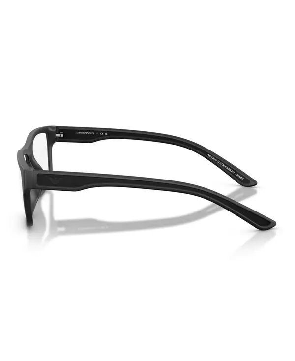 Emporio Armani Pillow Eyeglasses - Rubberized Matte Black