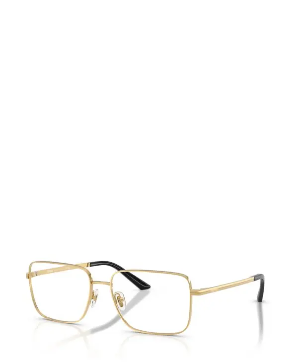 Versace Square Frame Eyeglasses - Gold