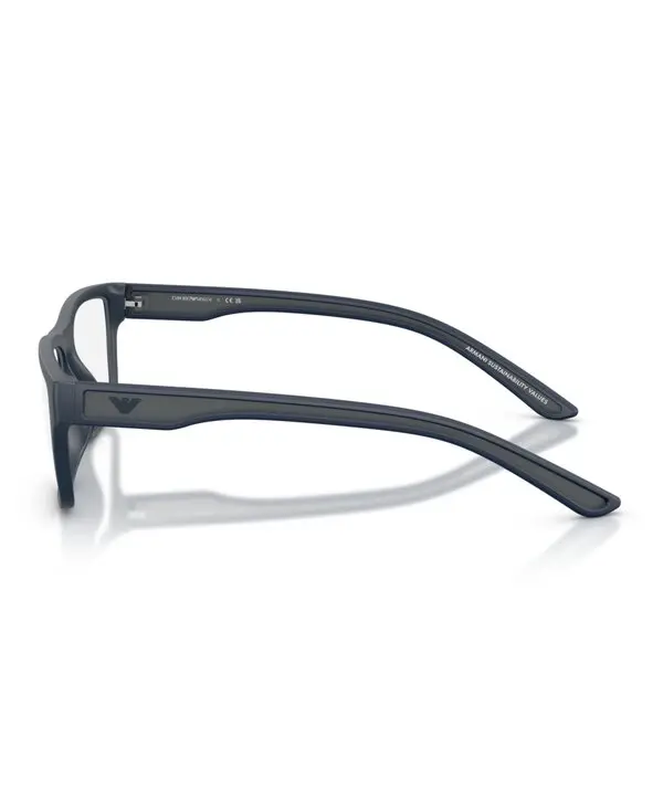 Emporio Armani Pillow Eyeglasses - Rubberized Matte Blue