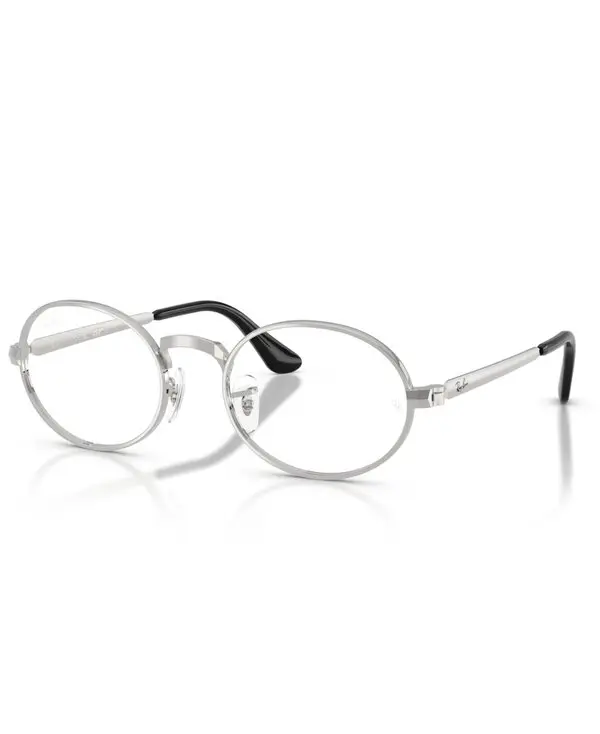 Ray-ban Oval Full Rim Eyeglasses - Silver