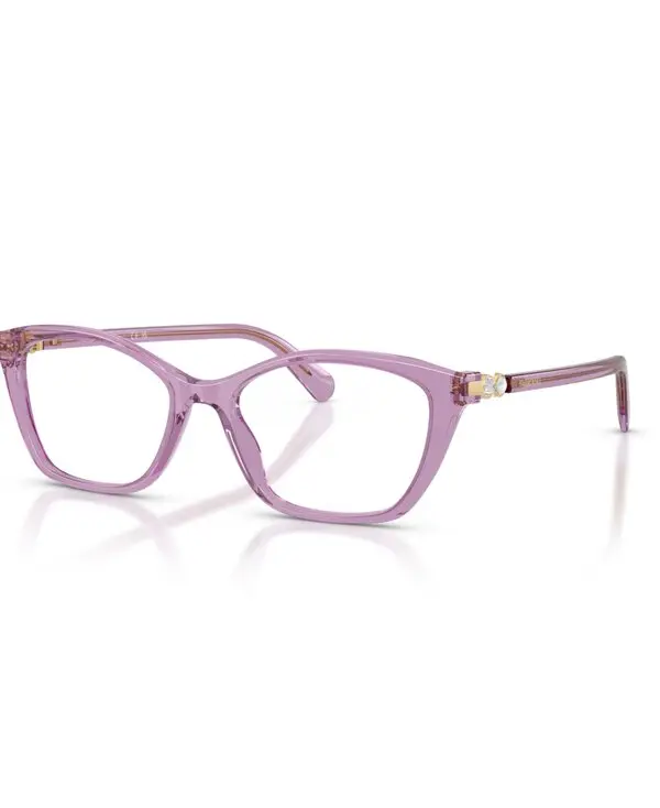 SWAROVSKI Pillow Eyeglasses With Crystal Embellishments - Transparent Amethyst