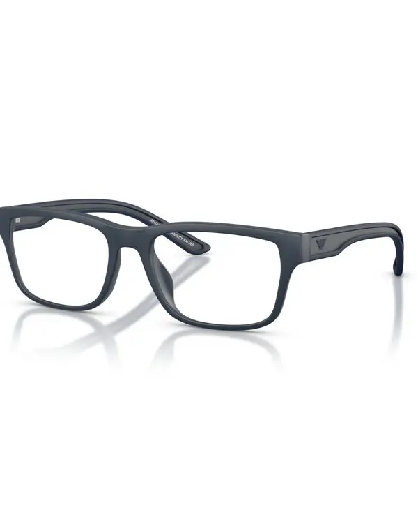 Emporio Armani Pillow Eyeglasses - Rubberized Matte Blue