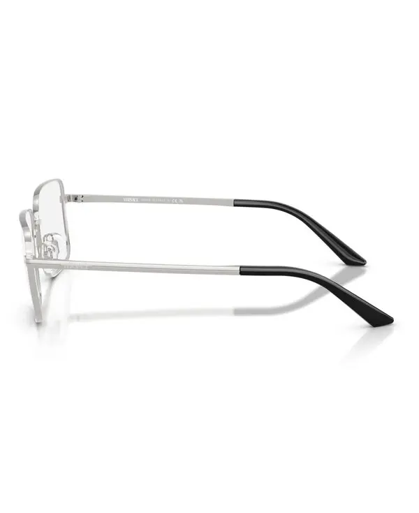 Versace Square Frame Eyeglasses - Silver