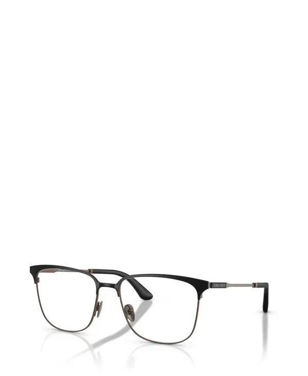 Giorgio Armani Square Eyeglasses - Matte Black