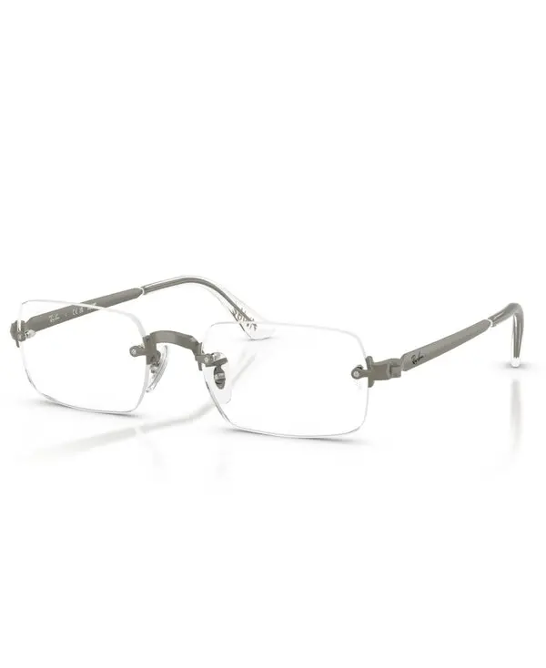 Ray-ban Rectangle Rimless Eyeglasses - Gray