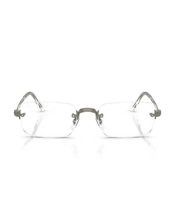 Ray-ban Rectangle Rimless Eyeglasses - Gray